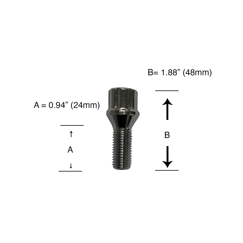 SPLINE TUNER LUG BOLTS 6-POINT — Excalibur Wheel